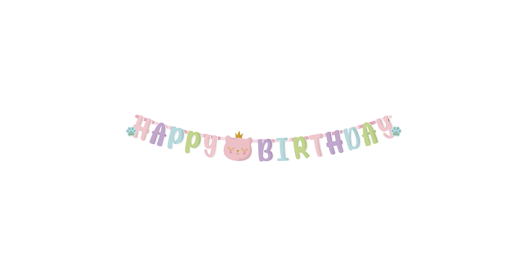 Happy Birthday Cat Princess füzér - 2 méter - PARTY KELLÉKEK - Party ...