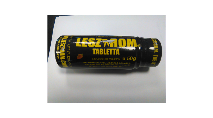 Leszarom tabletta eper ízű 50gr/tégely - Felnőtt - Party Point webáruház
